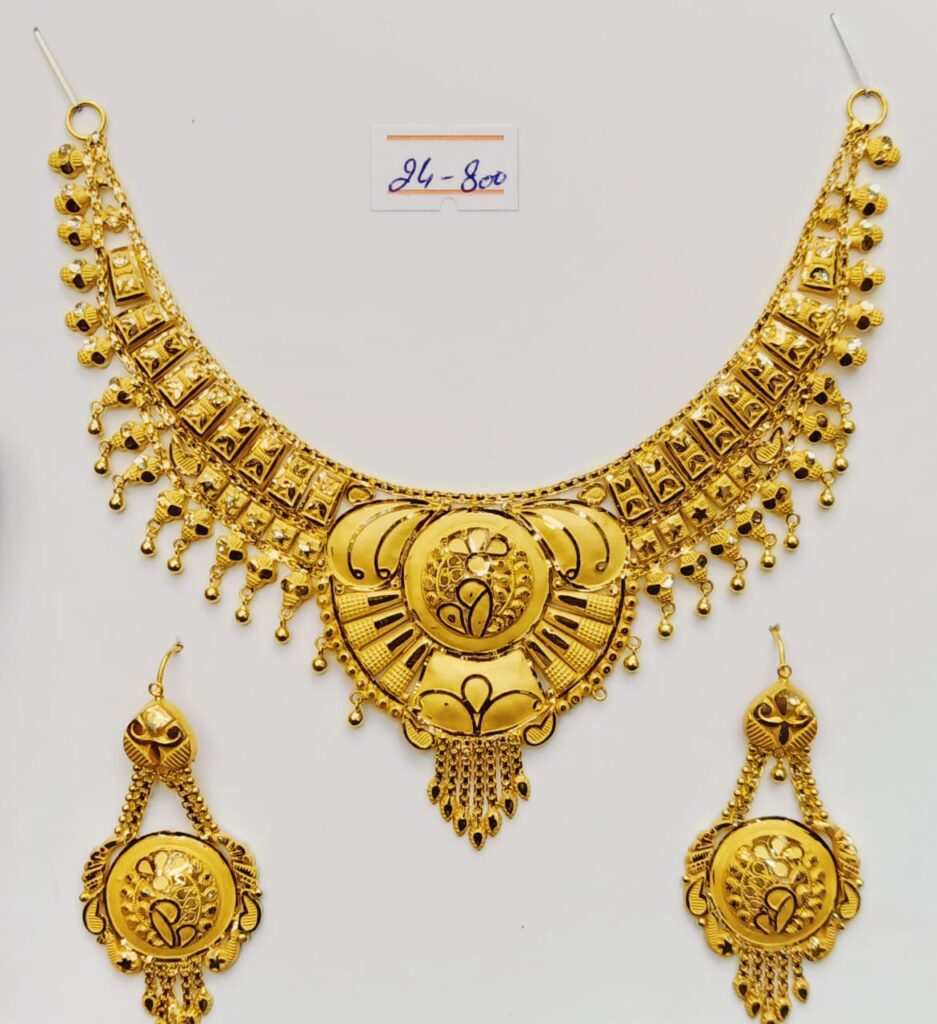 Exquisite 22k Gold Pakistani Necklace Set (2 Tolas) - Carat Vogue