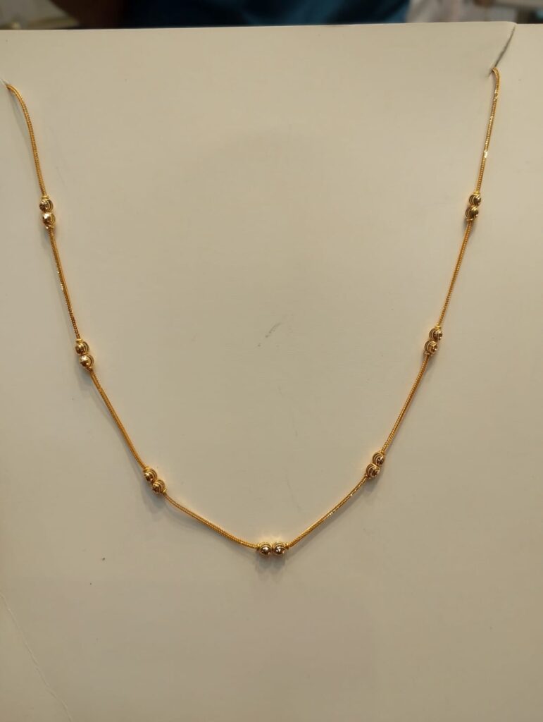 Stylish 22K Gold Chain Necklace for Women (6 Grams) – Lightweight ...